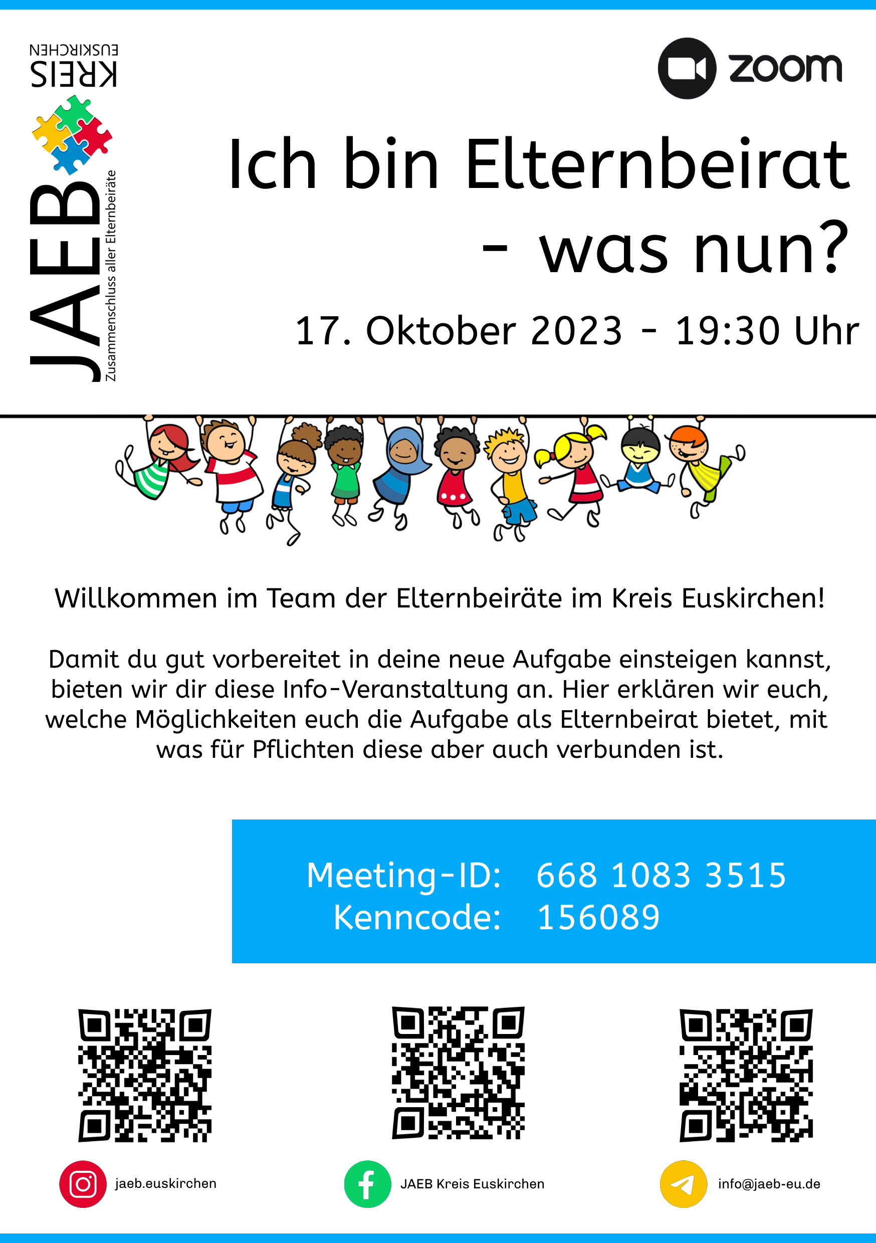 Save the date! Elternbeirat – was nun? – Jugendamtselternbeirat Euskirchen